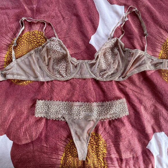 Lonely Label | Intimates & Sleepwear | Lonely Label Lingerie Nude Set ...